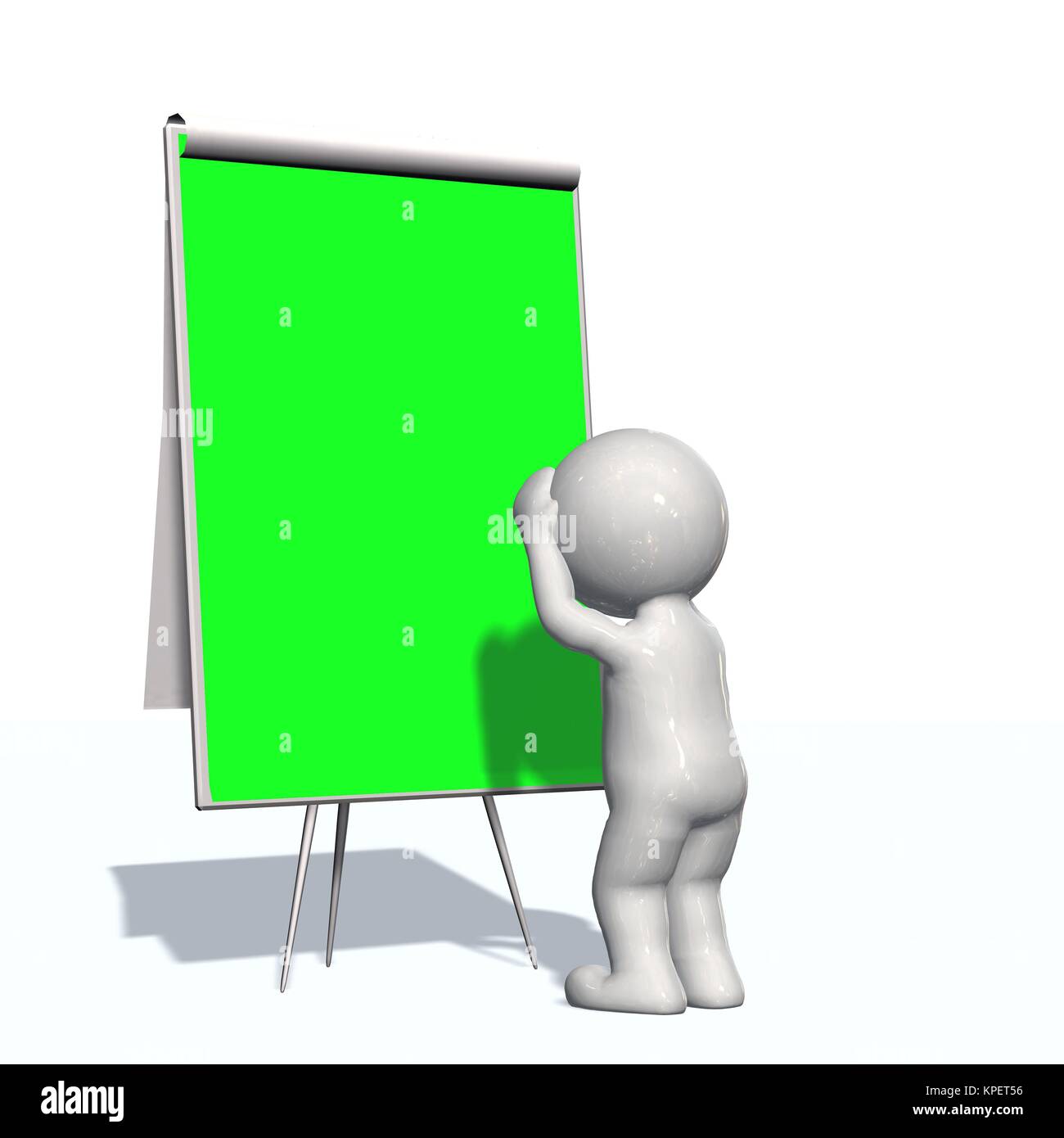 green screen board with 3d people Stock Photo - Alamy