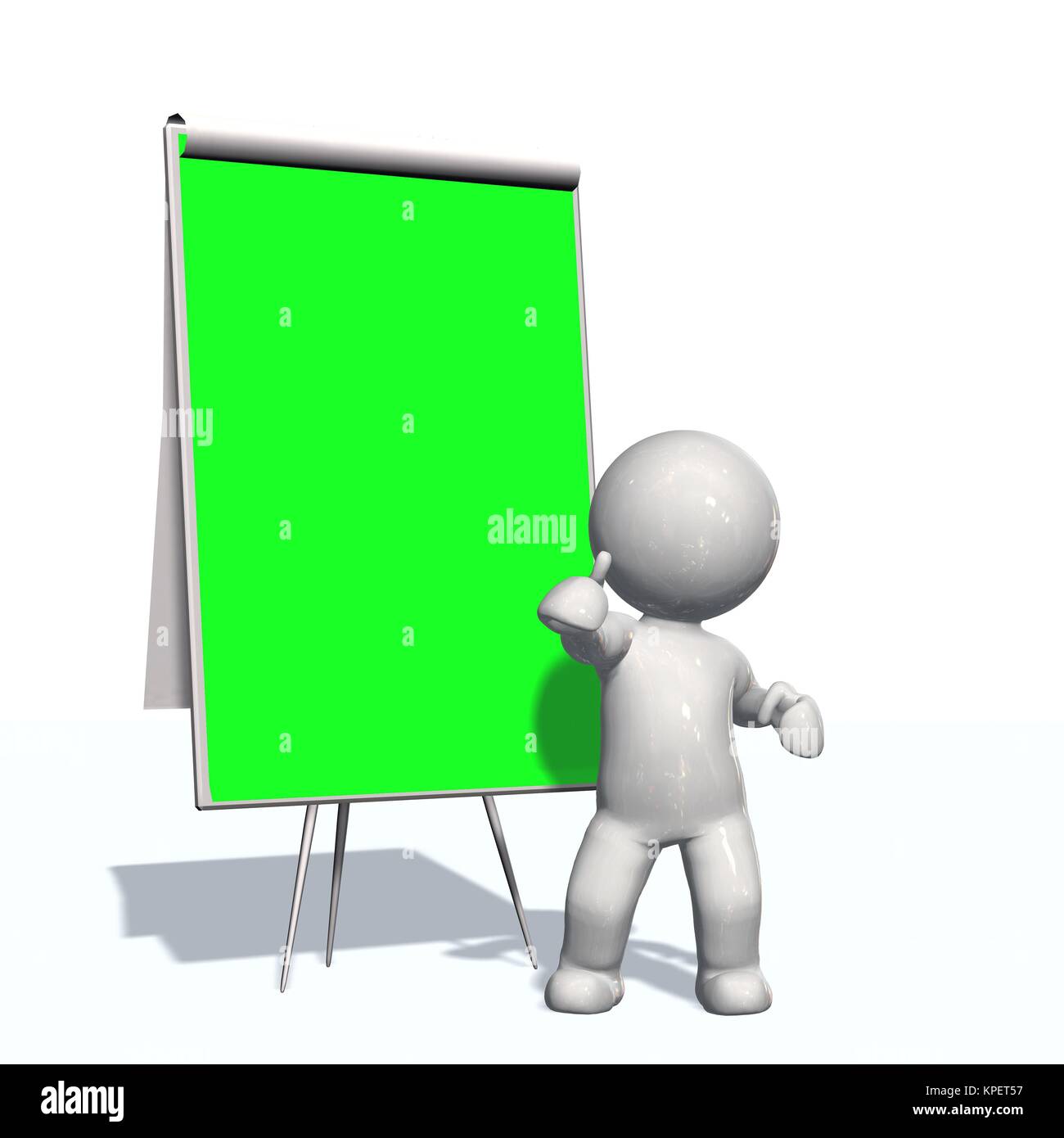 Green screen board with 3D people Stock Photo - Alamy