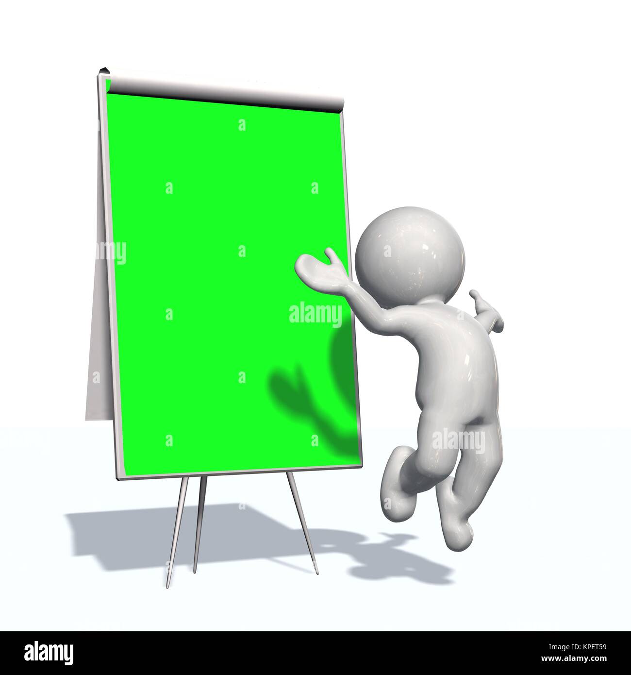 green screen board with 3d people Stock Photo - Alamy