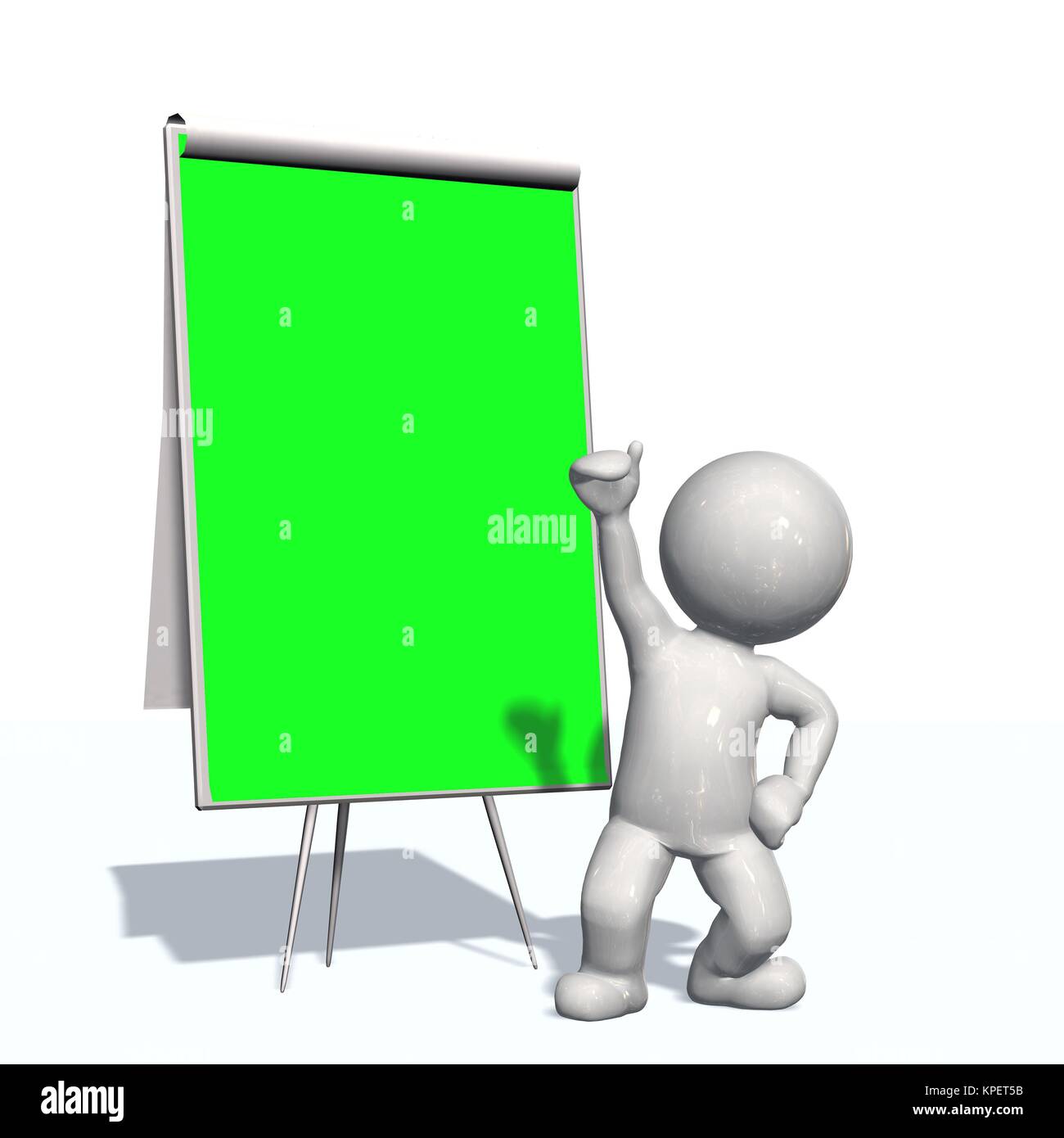 green screen board with 3d people Stock Photo - Alamy