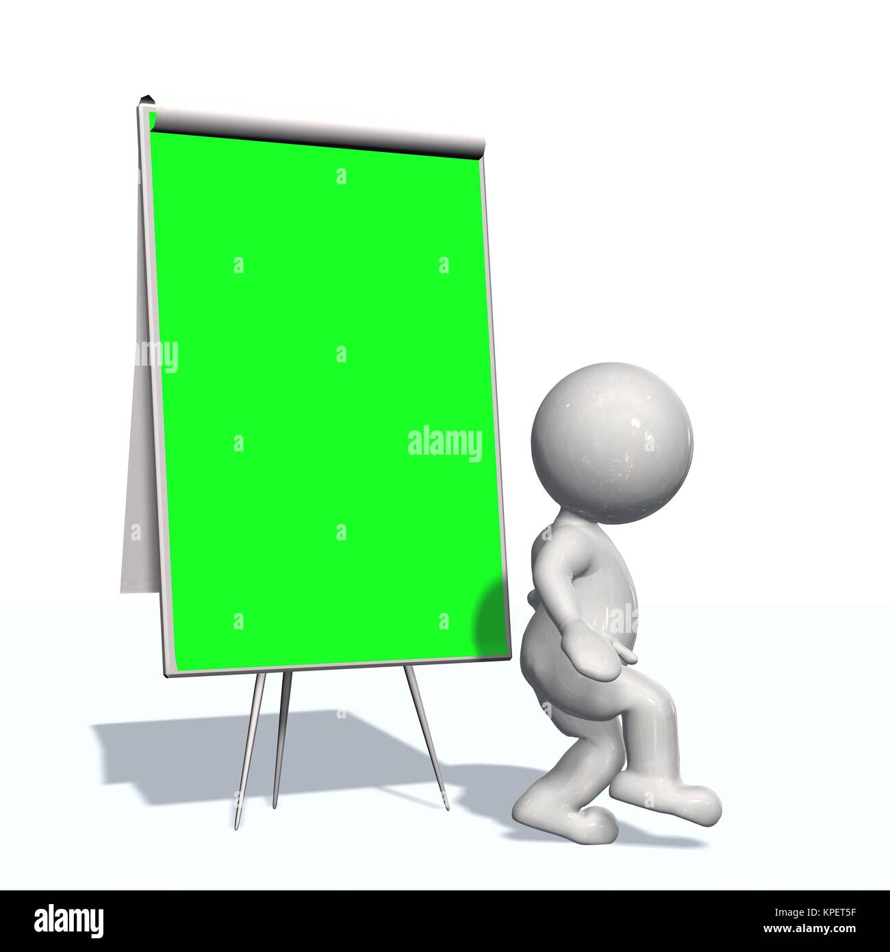 green screen board with 3d people Stock Photo - Alamy