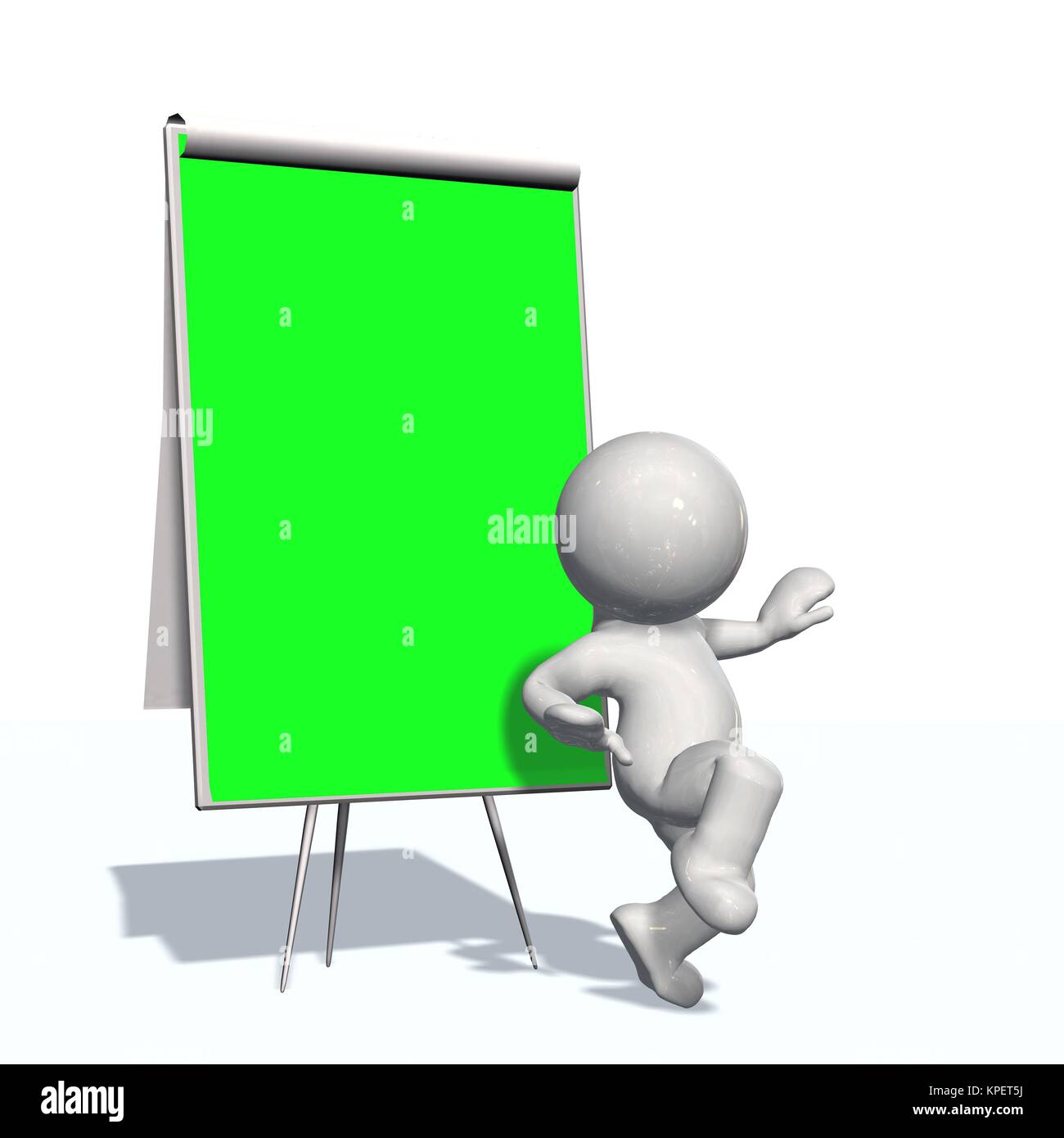 green screen board with 3d people Stock Photo - Alamy