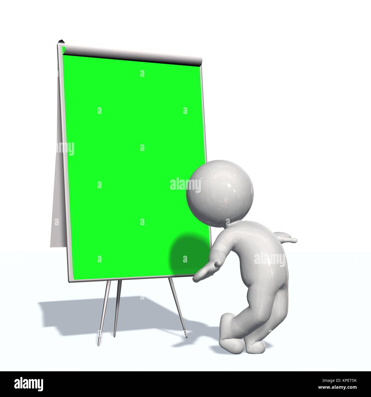 Green screen board with 3D people Stock Photo - Alamy