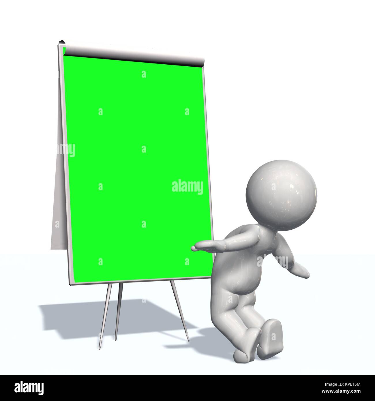 Green screen board with 3D people Stock Photo - Alamy