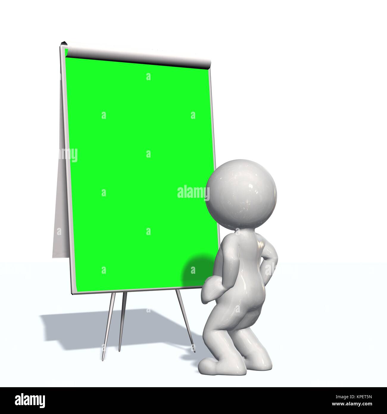 green screen board with 3d people Stock Photo - Alamy