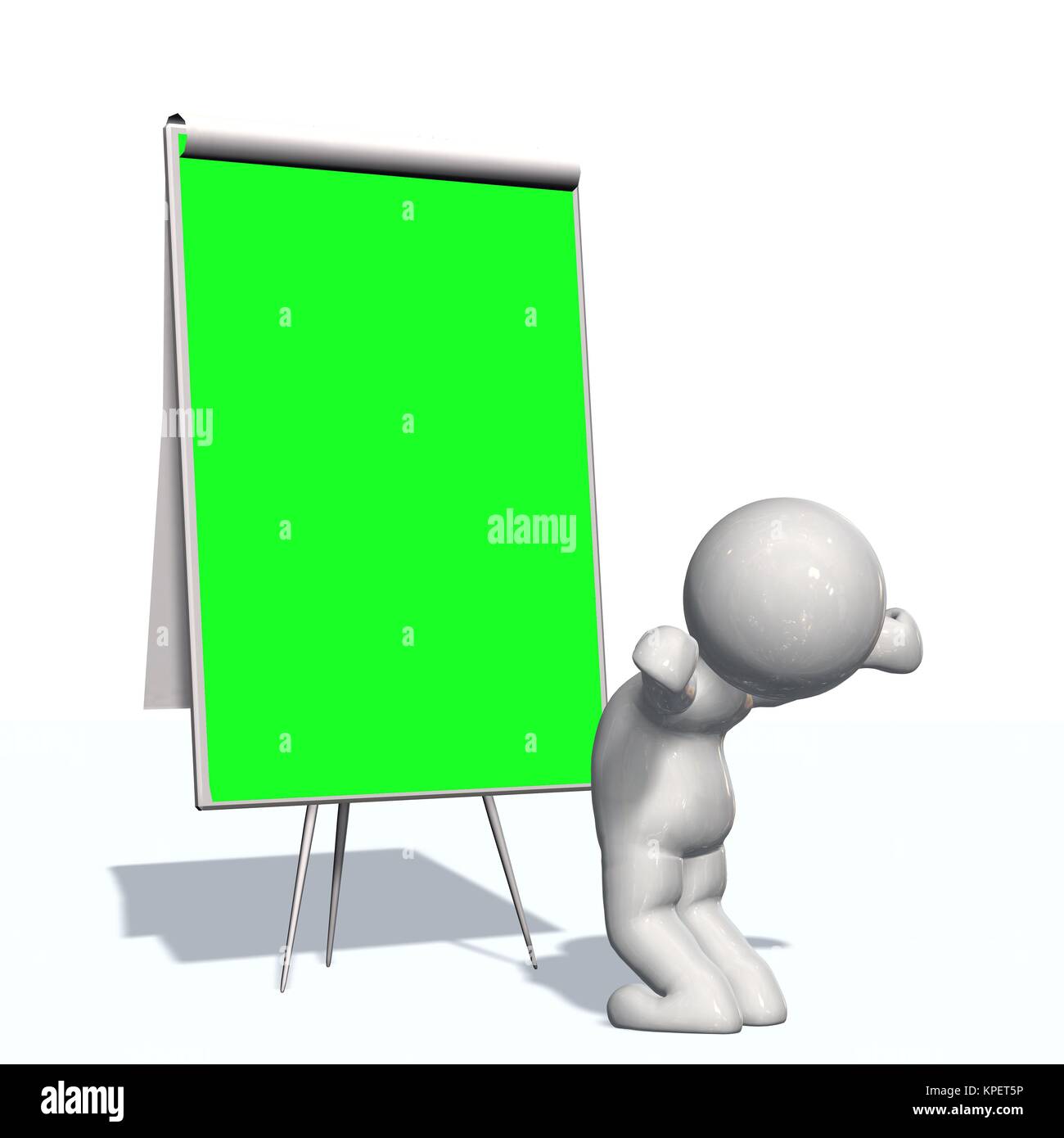 Green screen board with 3D people Stock Photo - Alamy