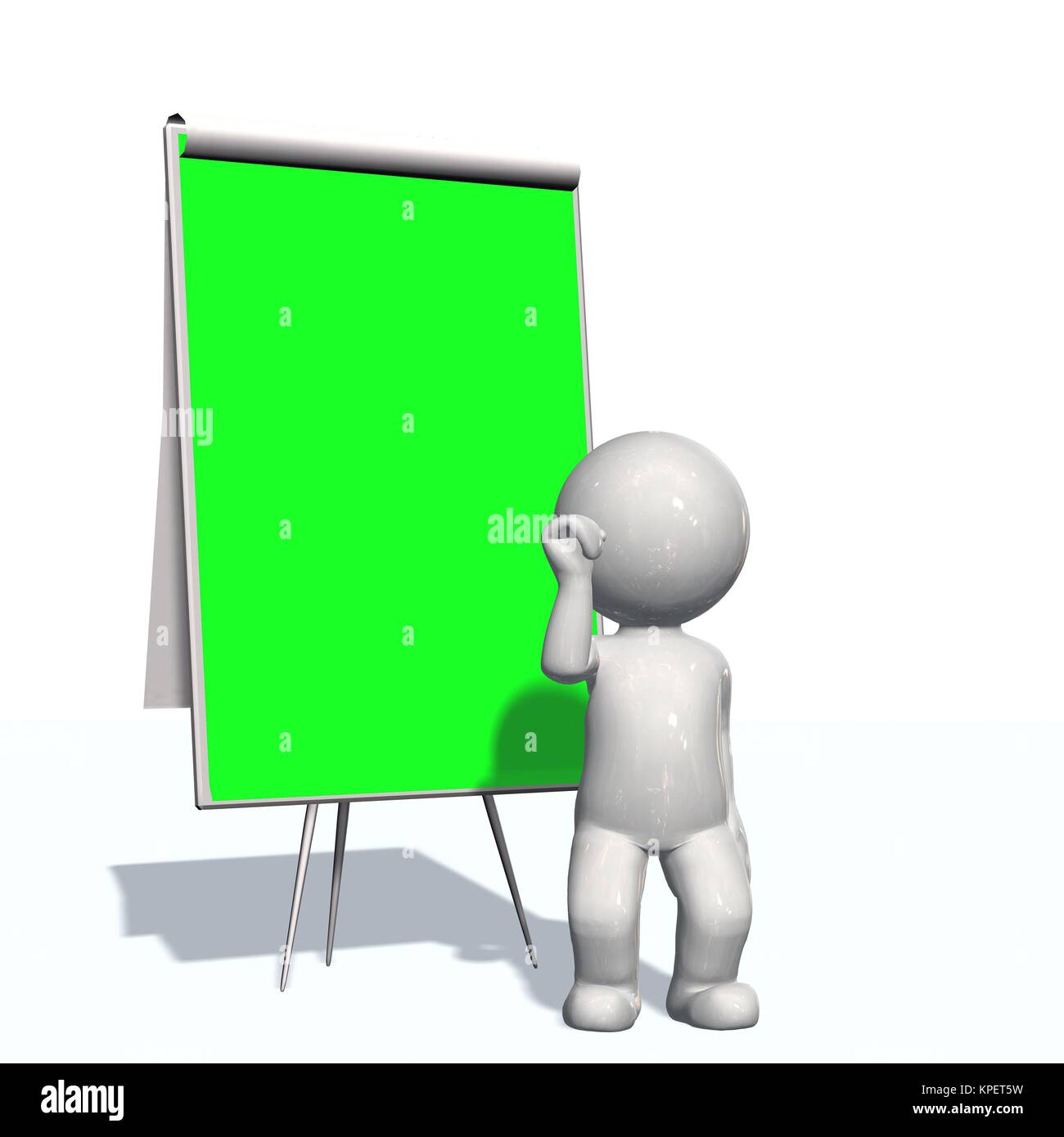 Green screen board with 3D people Stock Photo - Alamy