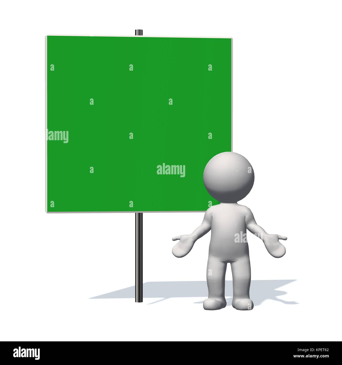 green screen board with 3d people Stock Photo - Alamy
