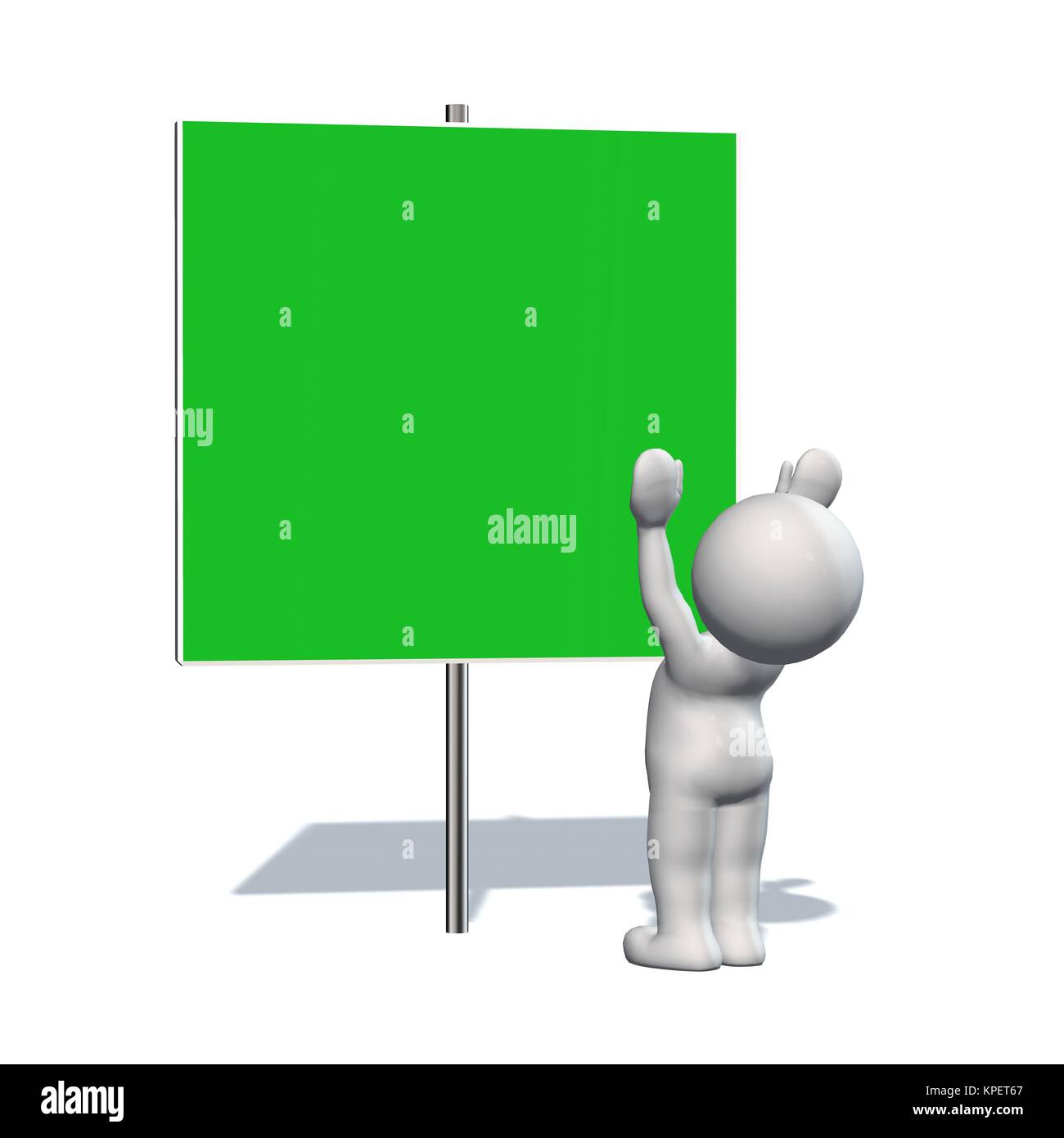 green screen board with 3d people Stock Photo - Alamy
