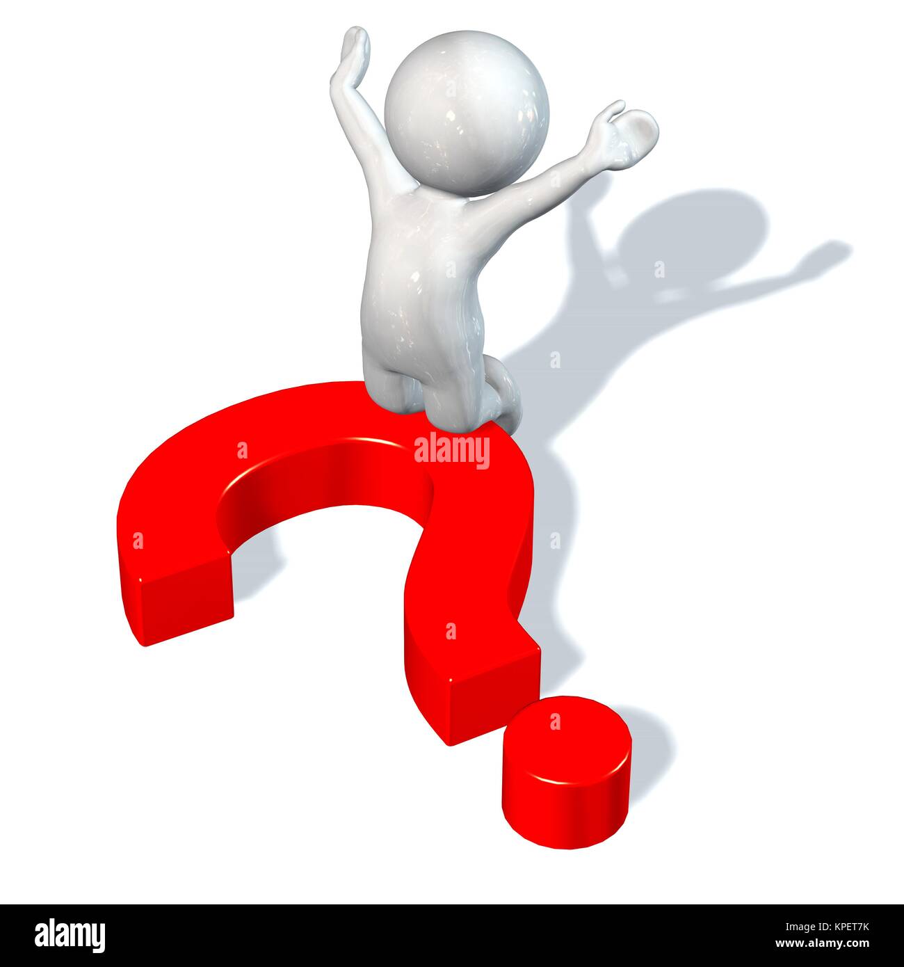 red question mark and 3D man Stock Photo - Alamy