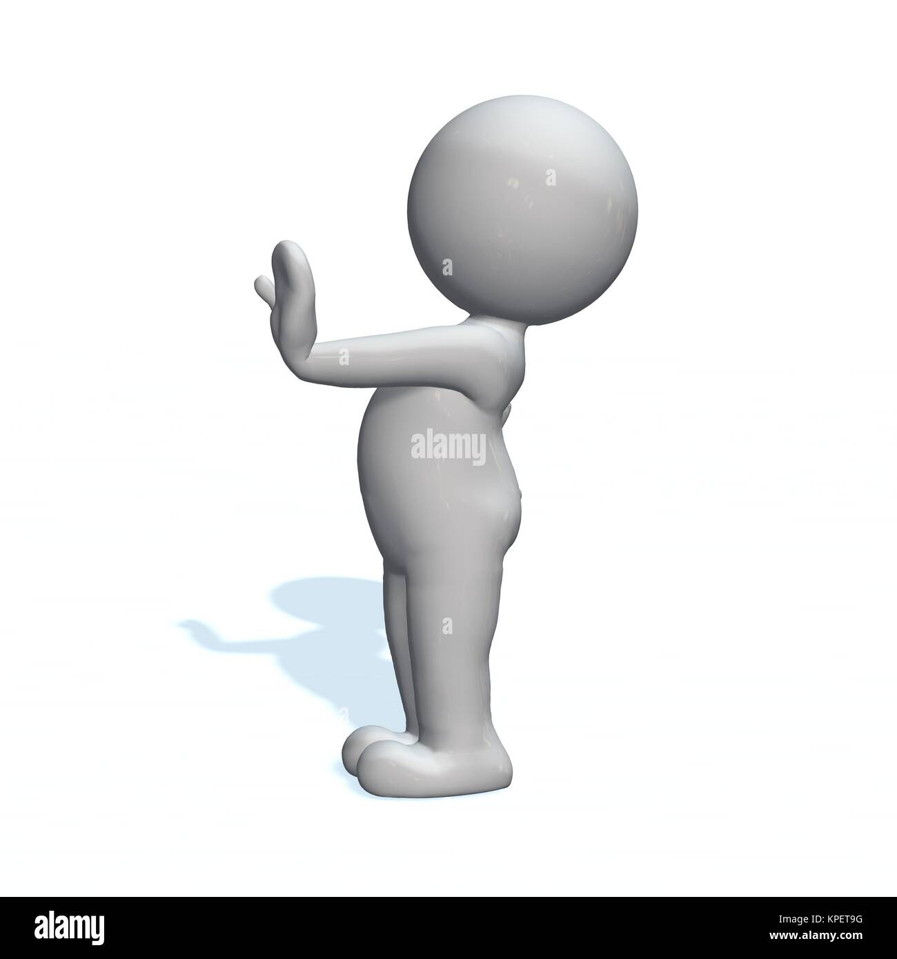 stop - 3d man isolated Stock Photo - Alamy