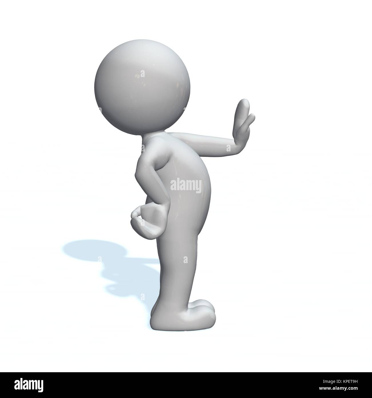 stop - 3d man isolated Stock Photo - Alamy