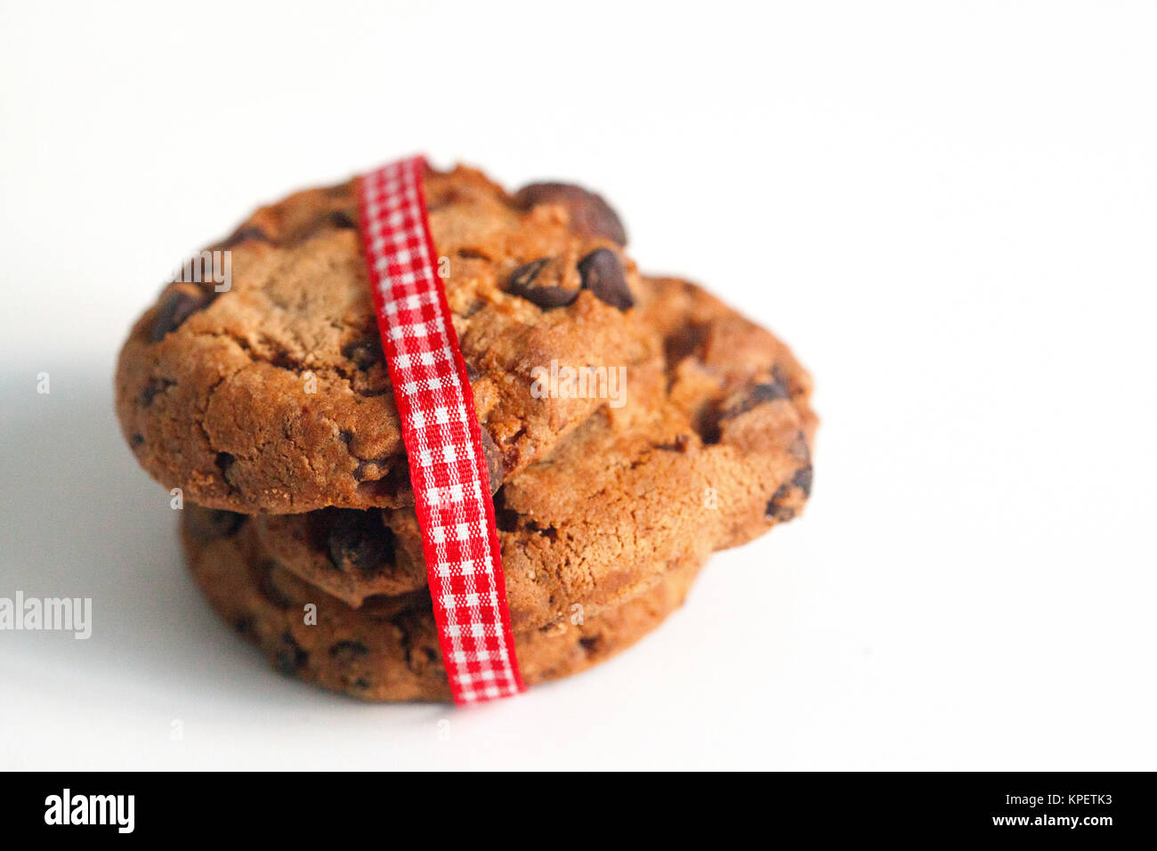 biscuits on white with ribbon in red white Stock Photo - Alamy