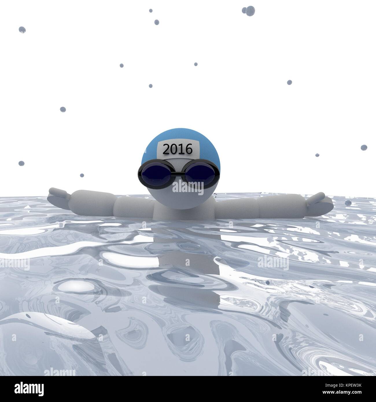 Swimmer dolphin style Stock Photo - Alamy