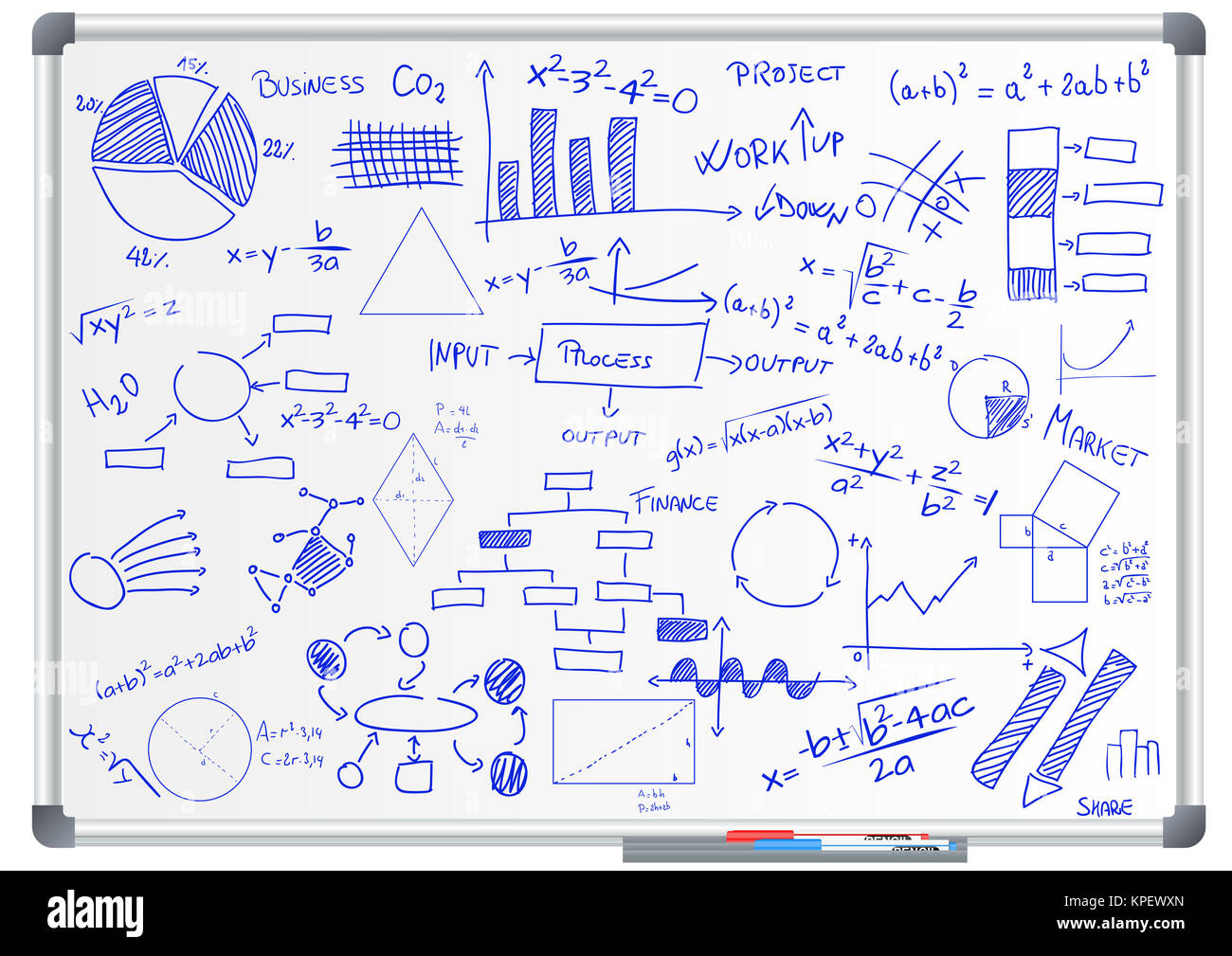 Illustration Whiteboard Math Formula Stock Photos & Illustration ...