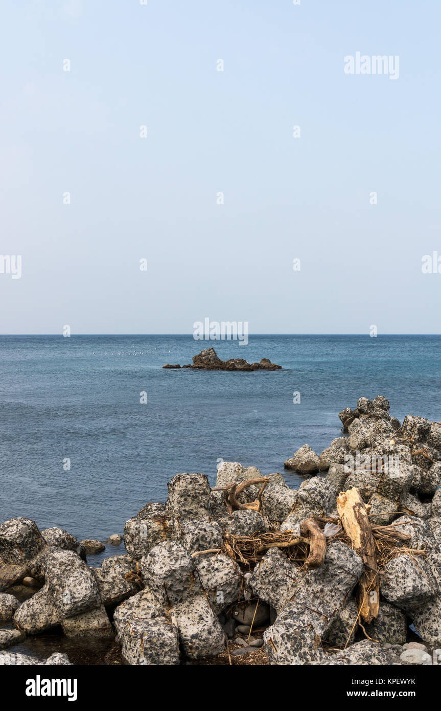 Shakotan peninsula tetrapod Stock Photo - Alamy