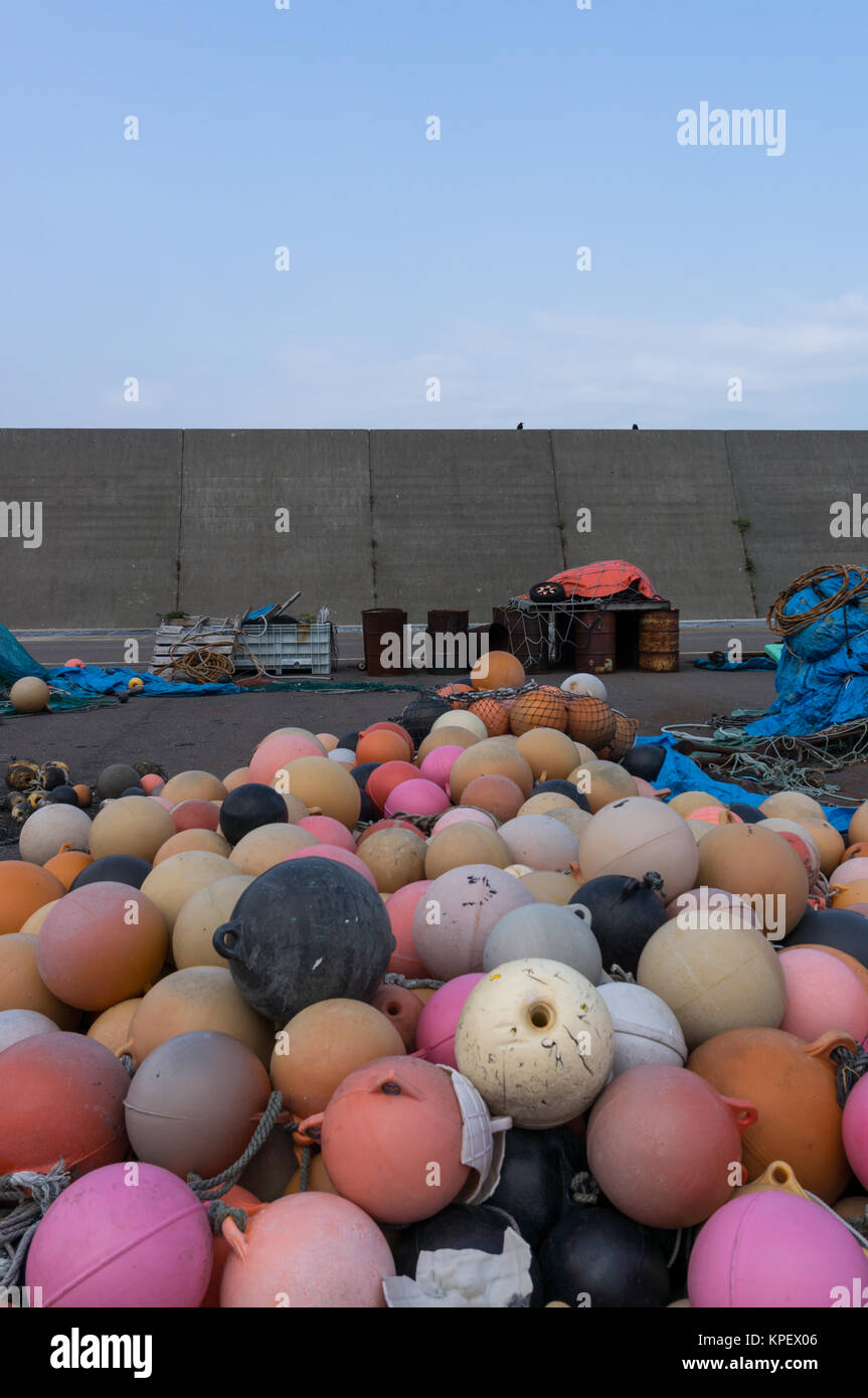 Plastic fishing floats Stock Photo - Alamy