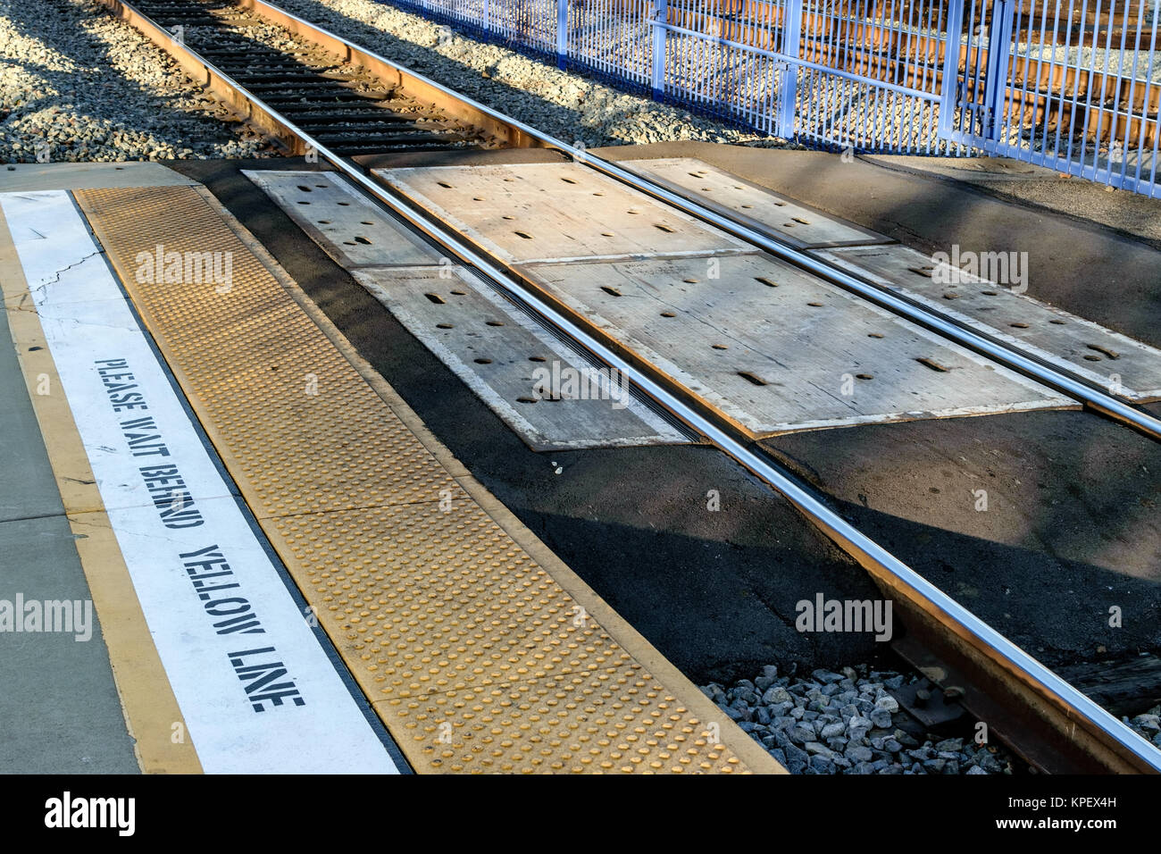 Platform warning sign hi-res stock photography and images - Alamy