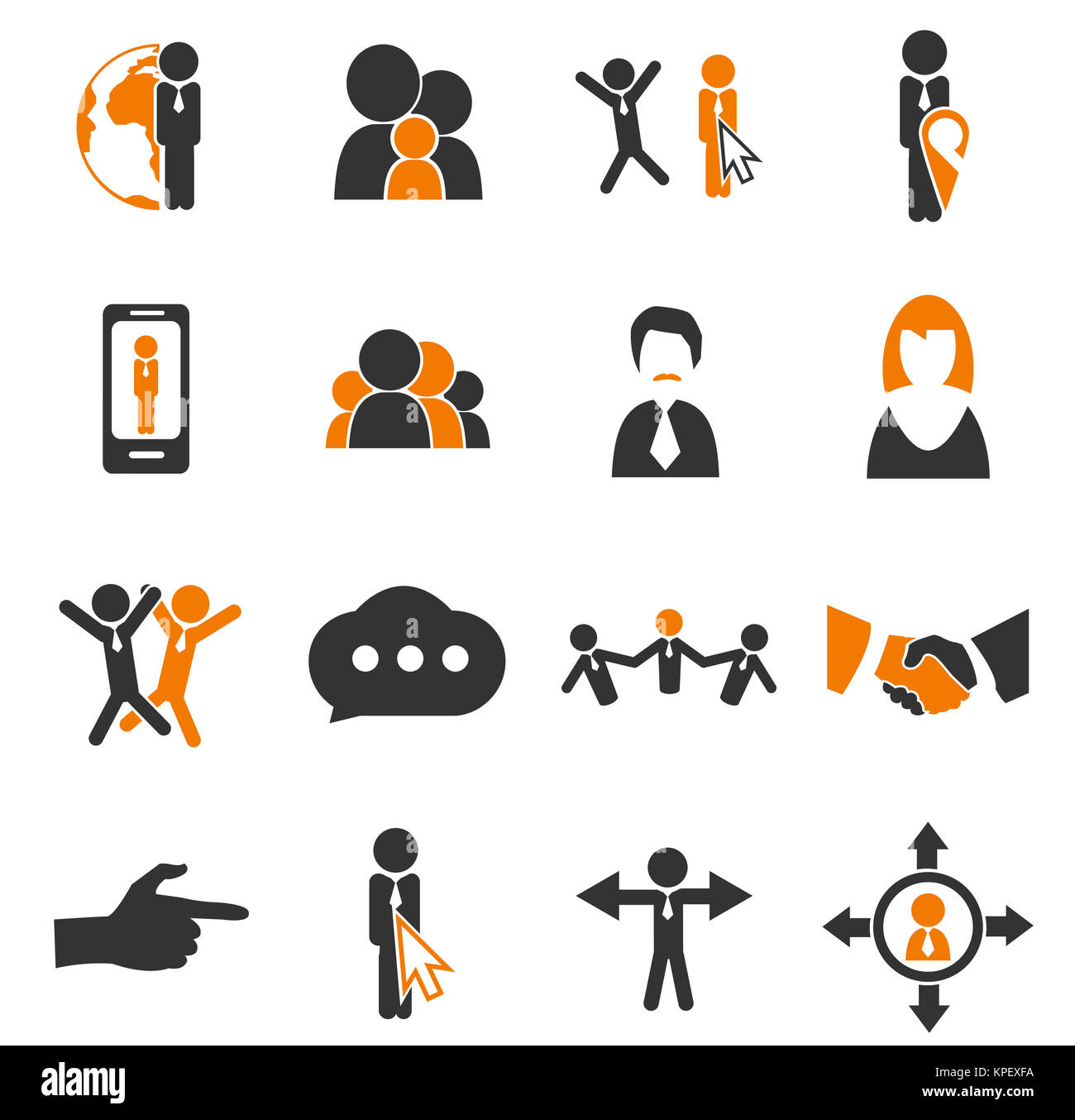 Community icons set Stock Photo - Alamy
