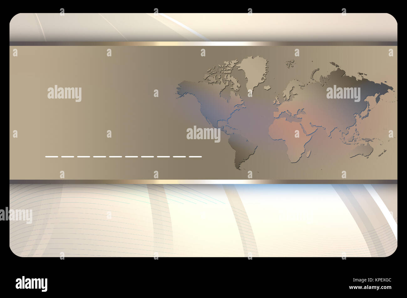 Abstract background with world map. Business card design Stock Photo ...