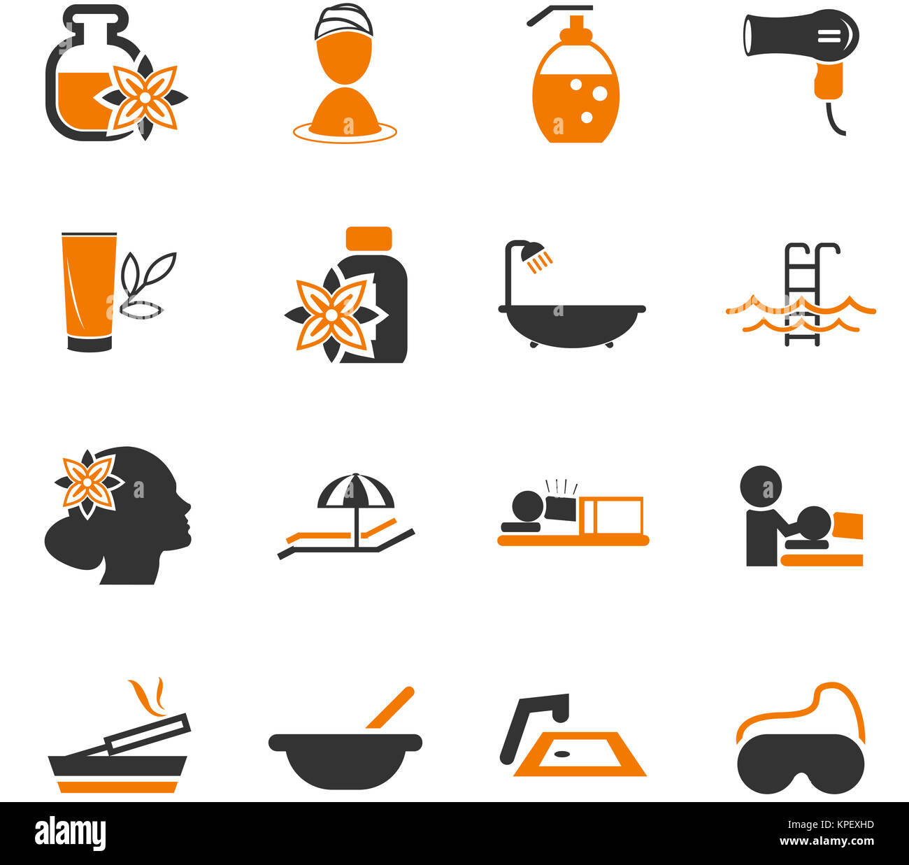 Spa icons set Stock Photo - Alamy