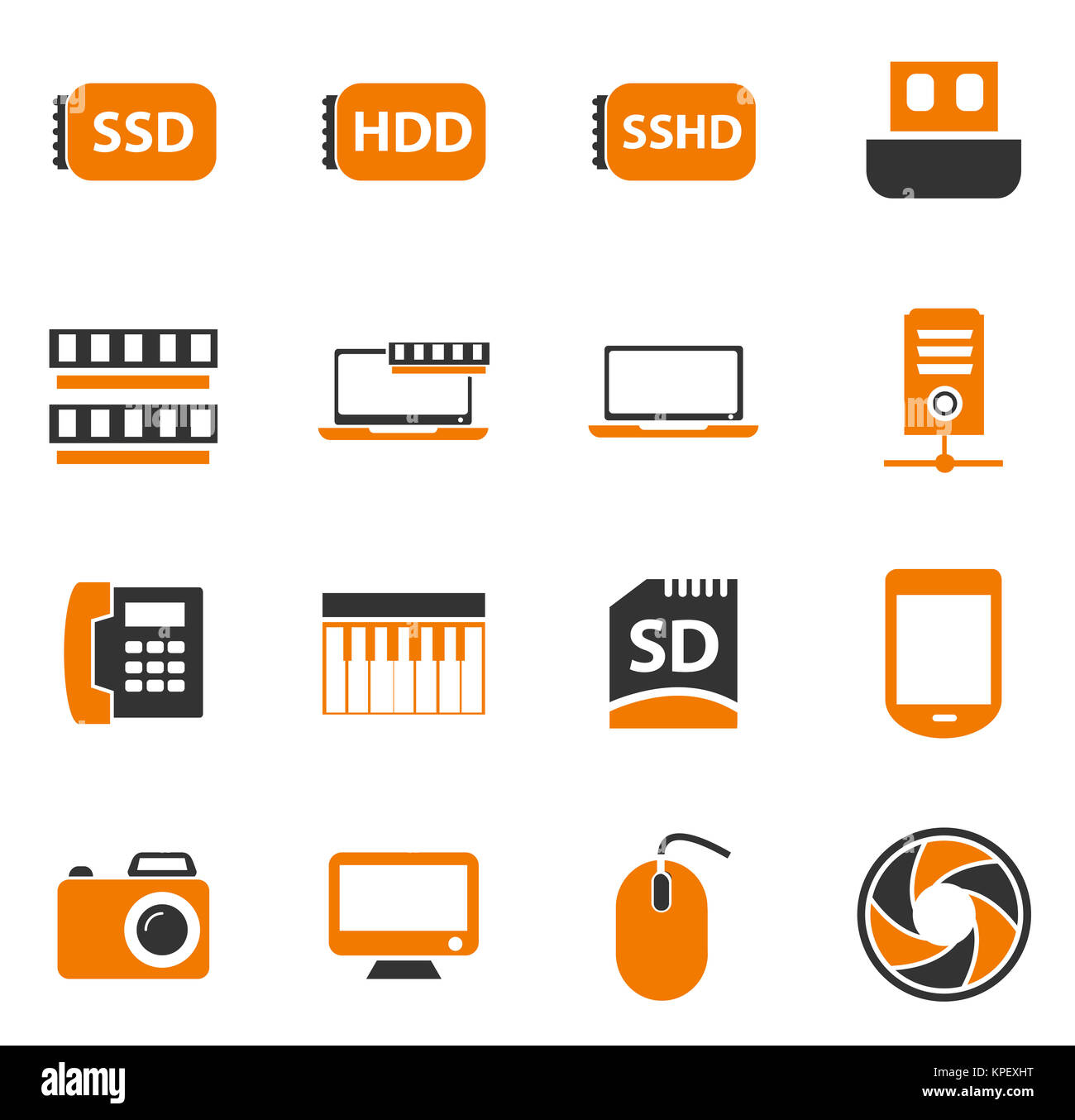 Gadget icon set Stock Photo - Alamy