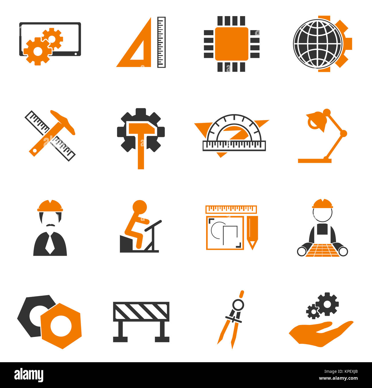 Engineering icons set Stock Photo - Alamy