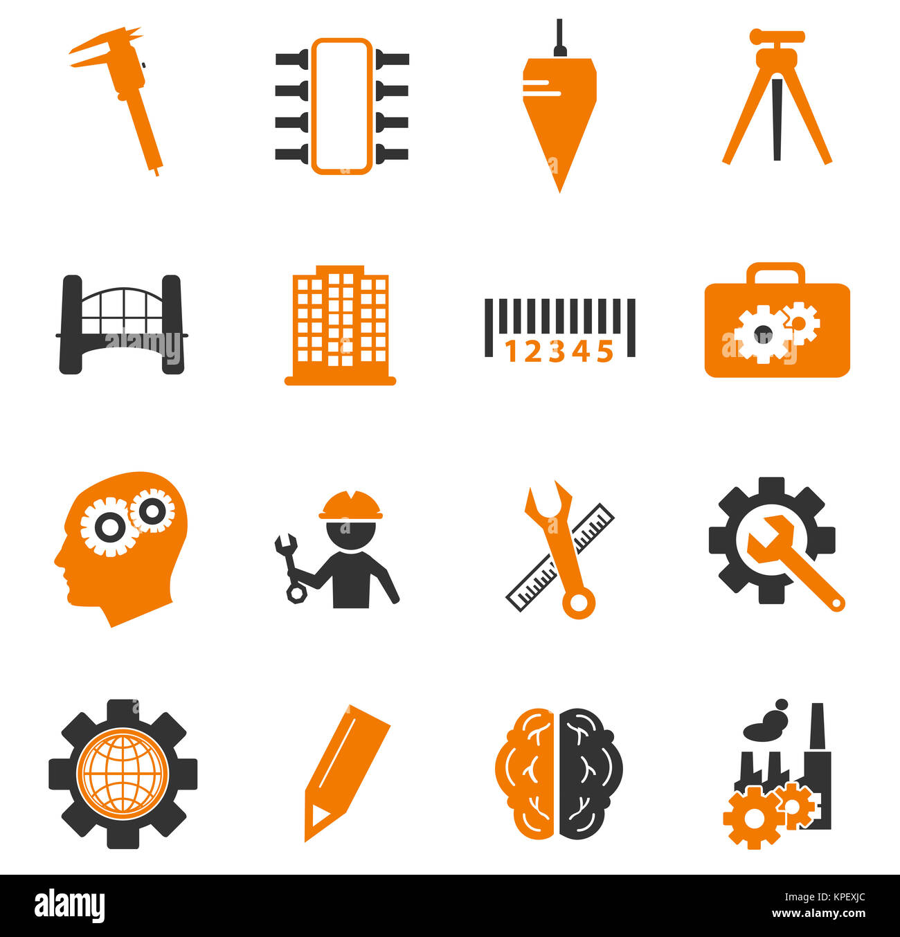 Engineering icons set Stock Photo - Alamy