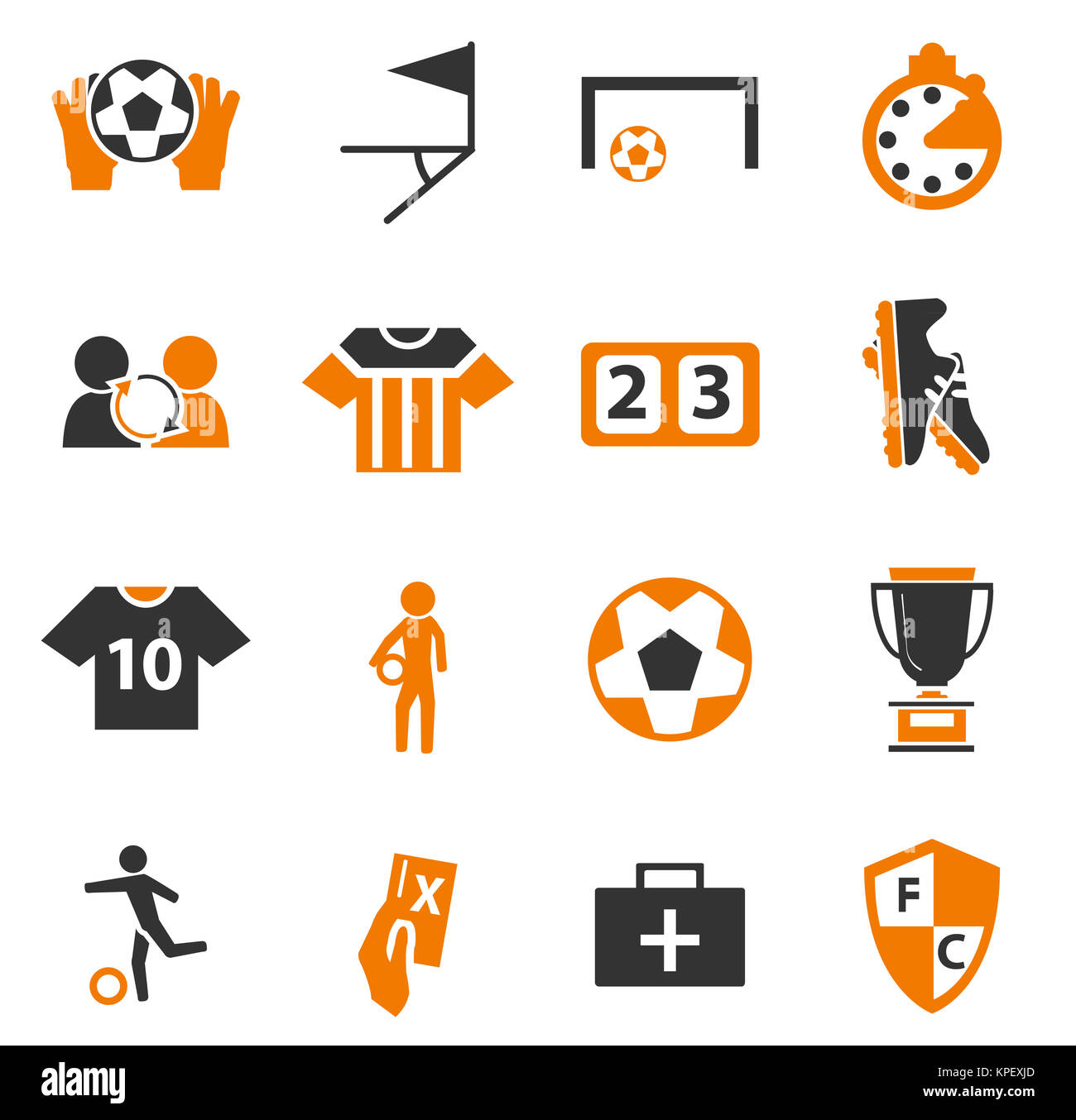 Soccer Icons set Stock Photo - Alamy