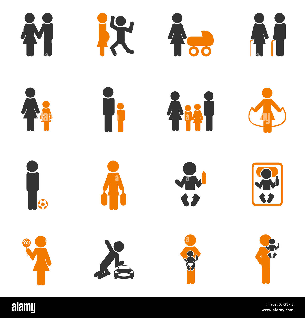 Family icons set Stock Photo - Alamy