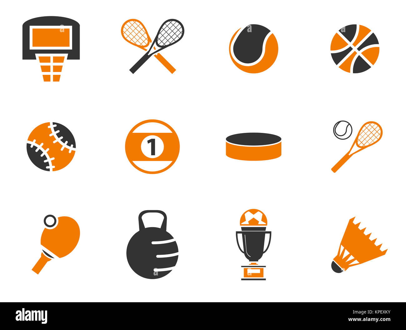 Sports Balls icons set Stock Photo - Alamy