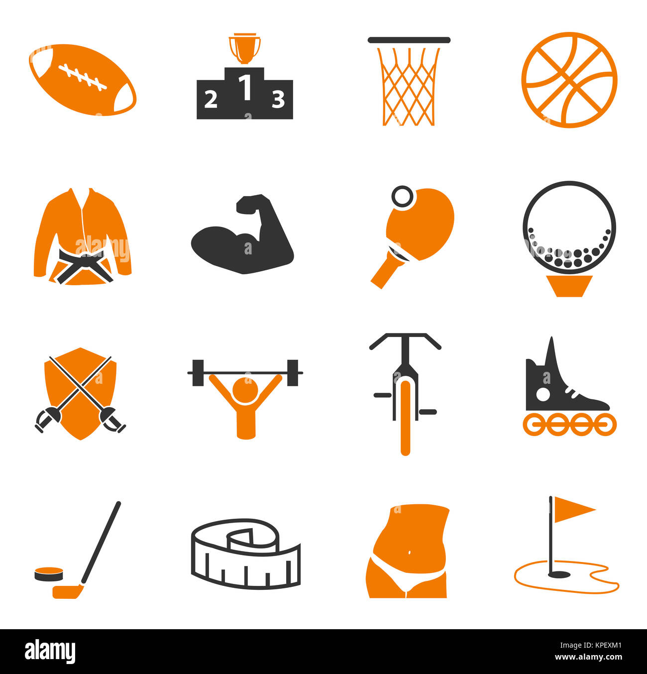 Sports icons set Stock Photo - Alamy