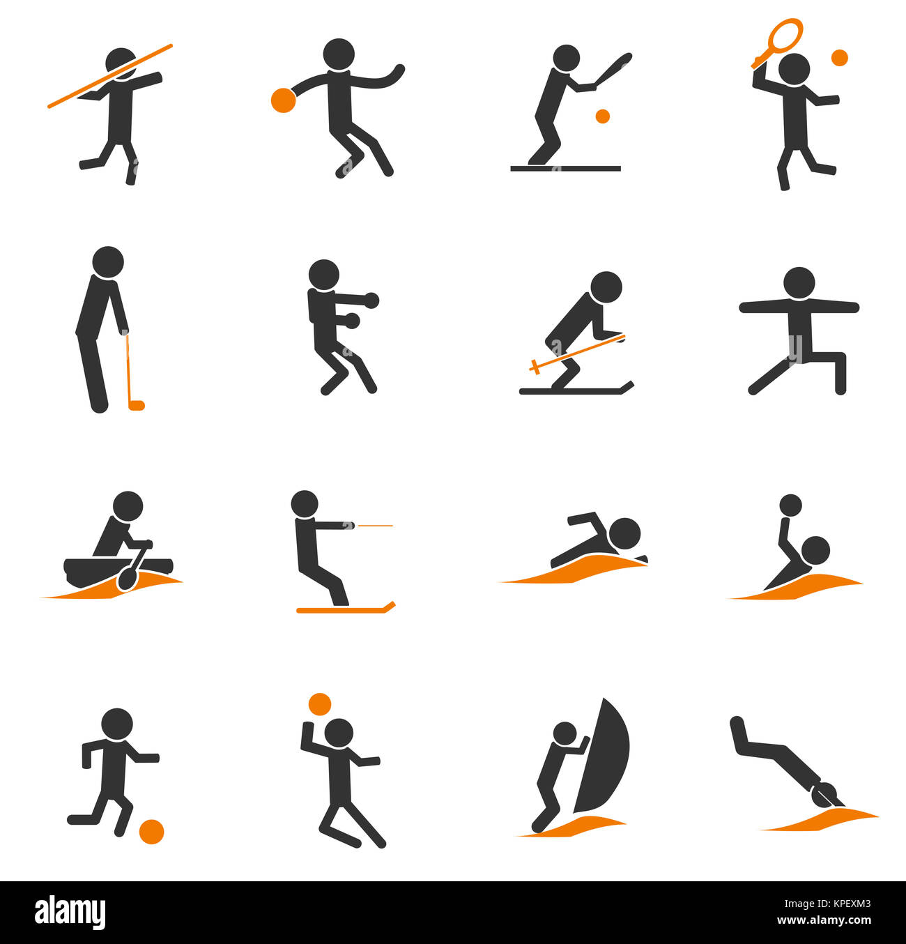 Sports icons set Stock Photo - Alamy