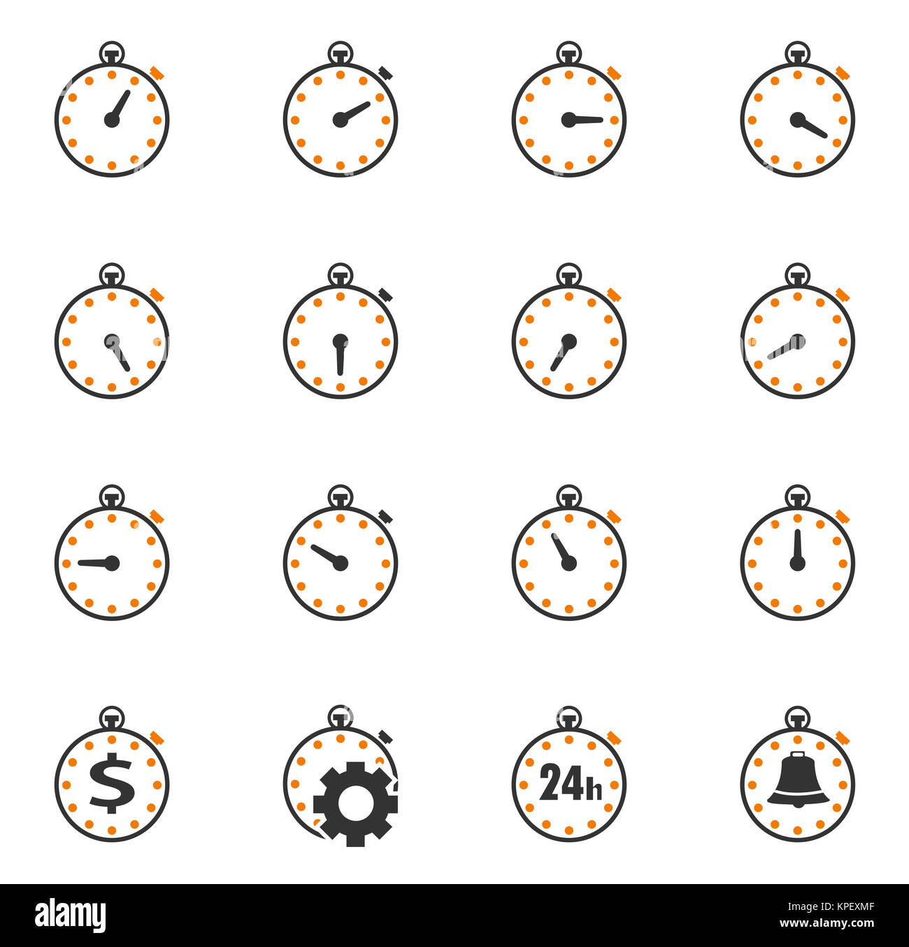 Timer icon set Stock Photo - Alamy