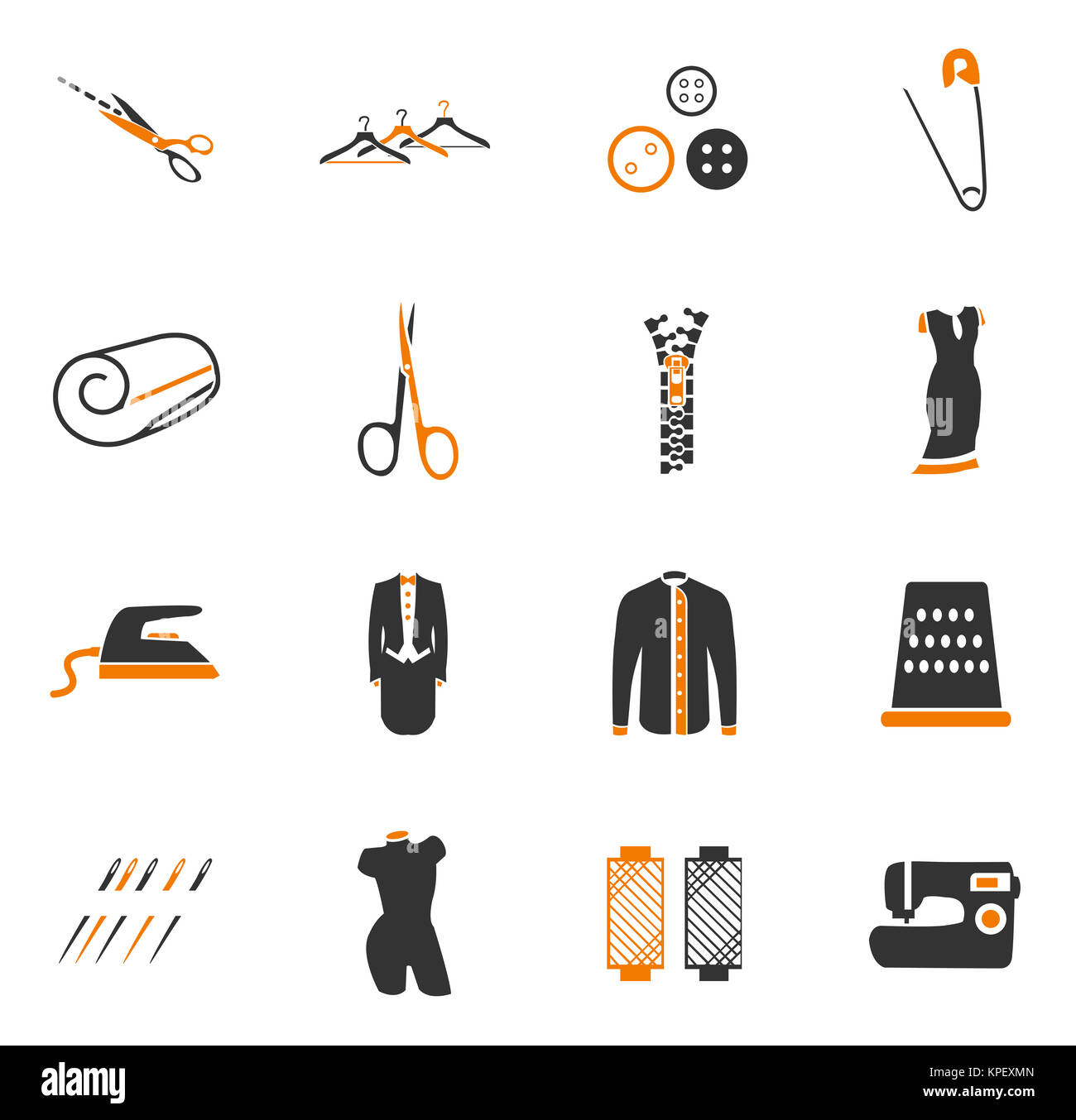 Tailoring icons set Stock Photo - Alamy