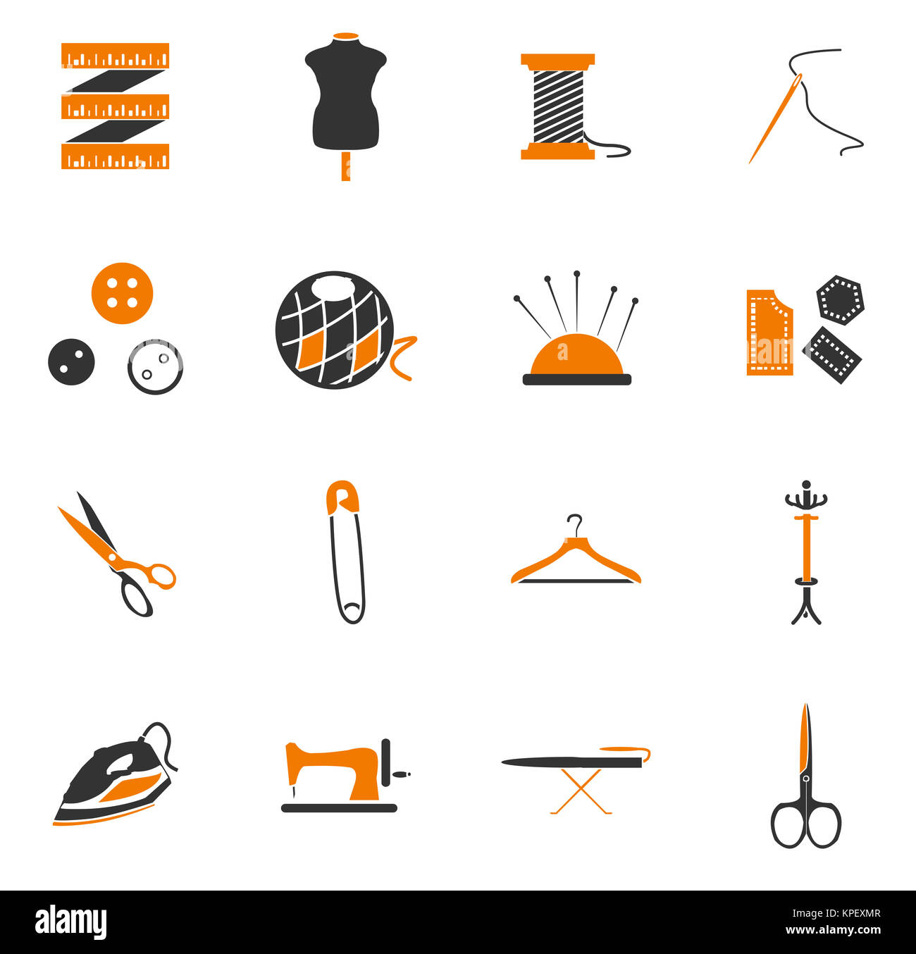 Tailoring icons set Stock Photo - Alamy