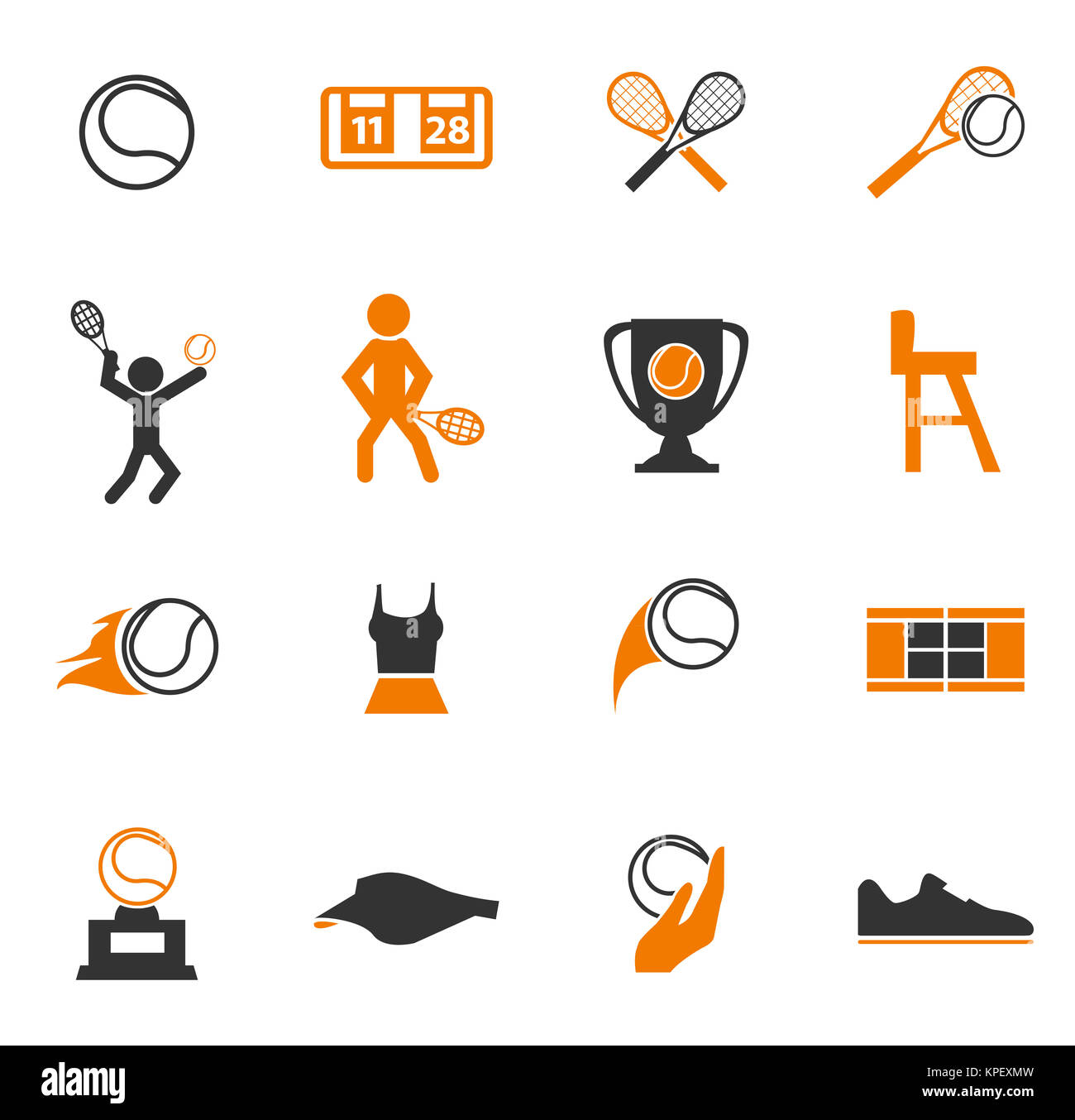 Tennis icons set Stock Photo - Alamy