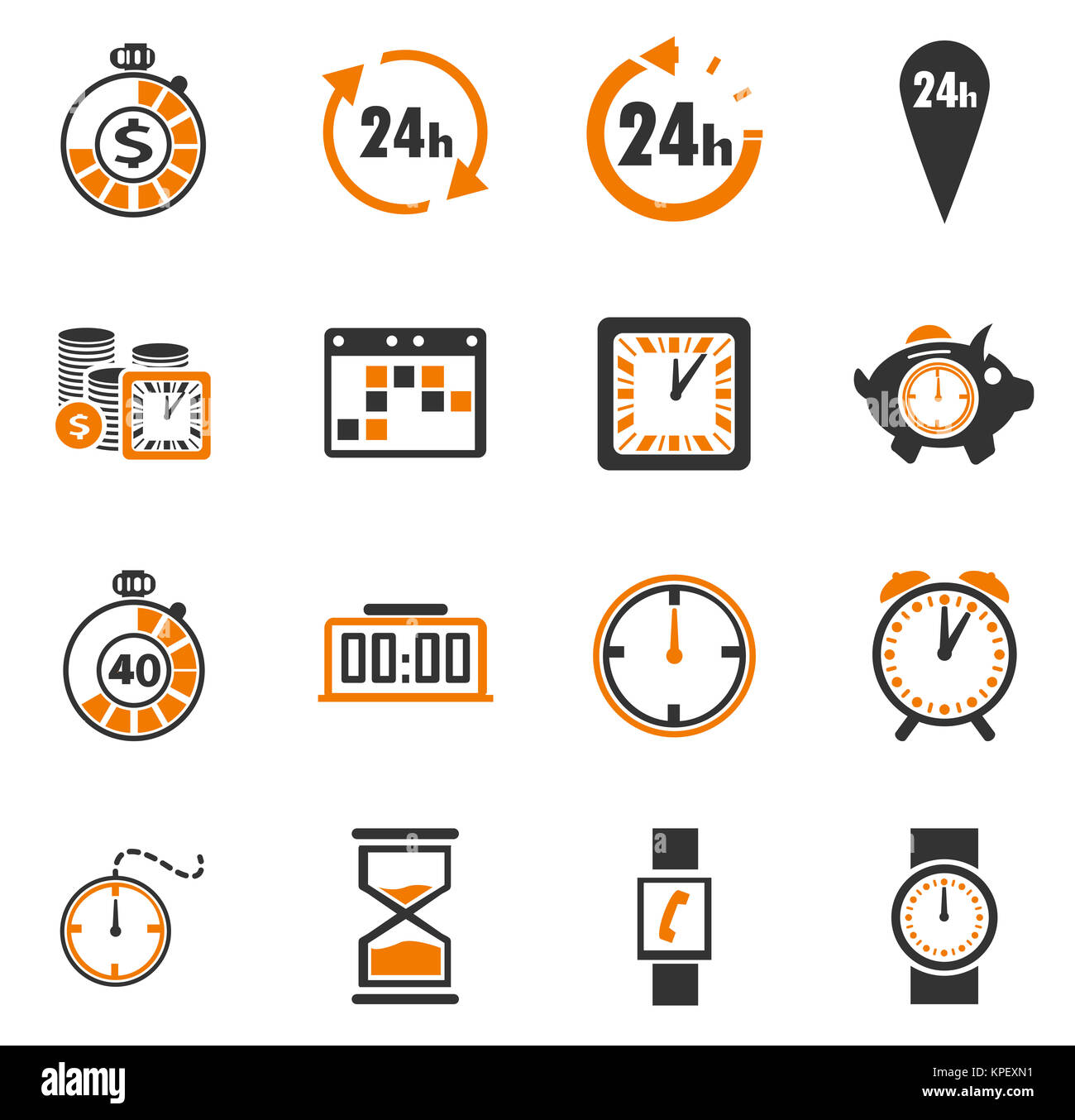 Time icon set Stock Photo - Alamy