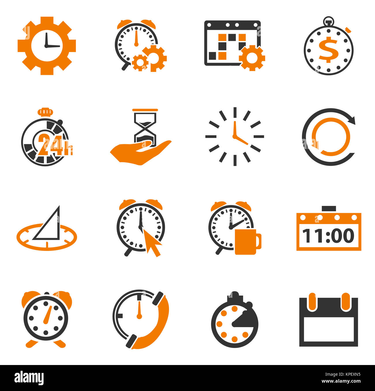 Time icon set Stock Photo - Alamy