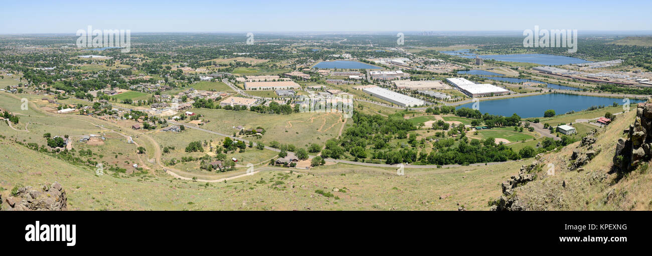 Denver West - Panoramic Summer day view of Denver (West side, Arvada ...