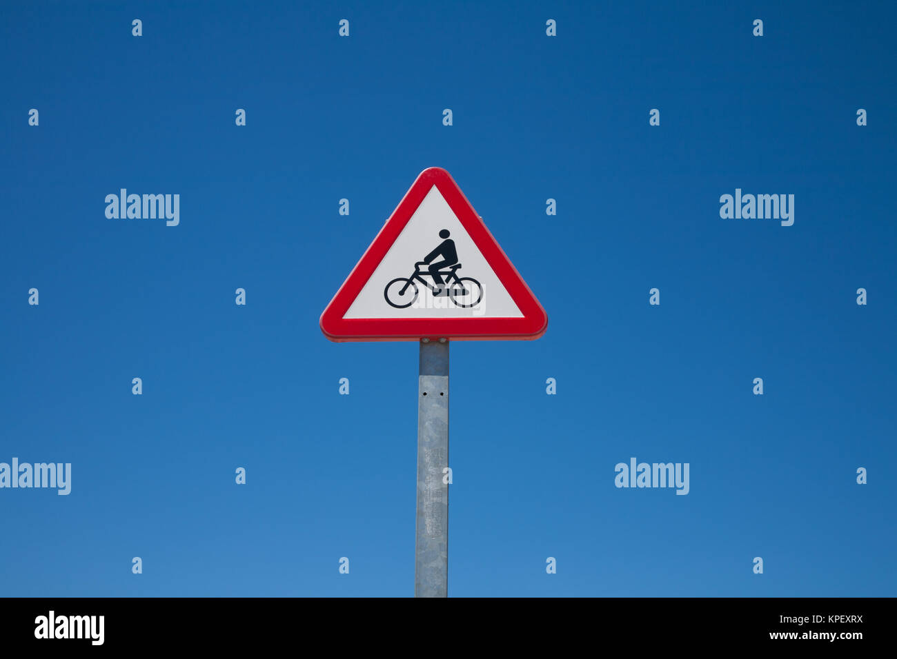 warning bikes signal Stock Photo - Alamy