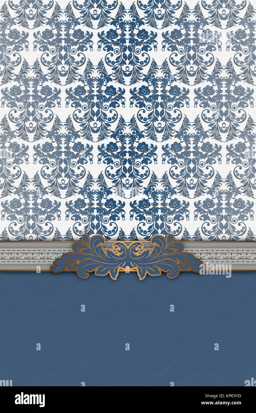 Decorative vintage background with old-fashioned patterns and ...