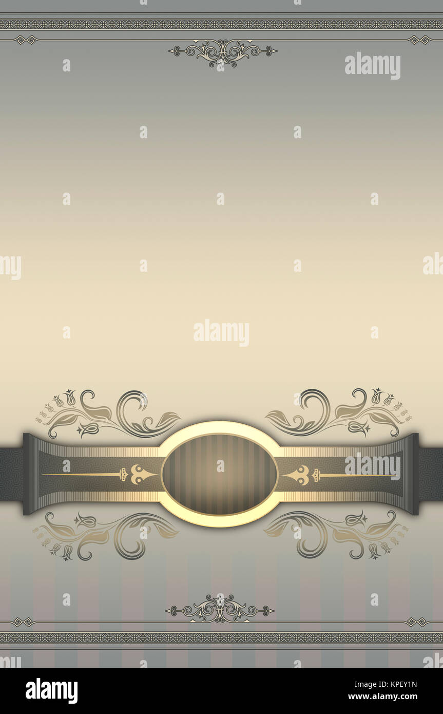 Vintage background with decorative old-fashioned border and copy space ...