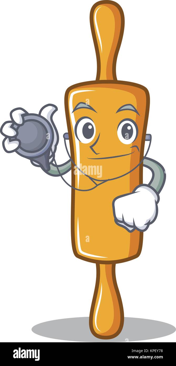 Doctor rolling pin character cartoon Stock Vector Image & Art - Alamy