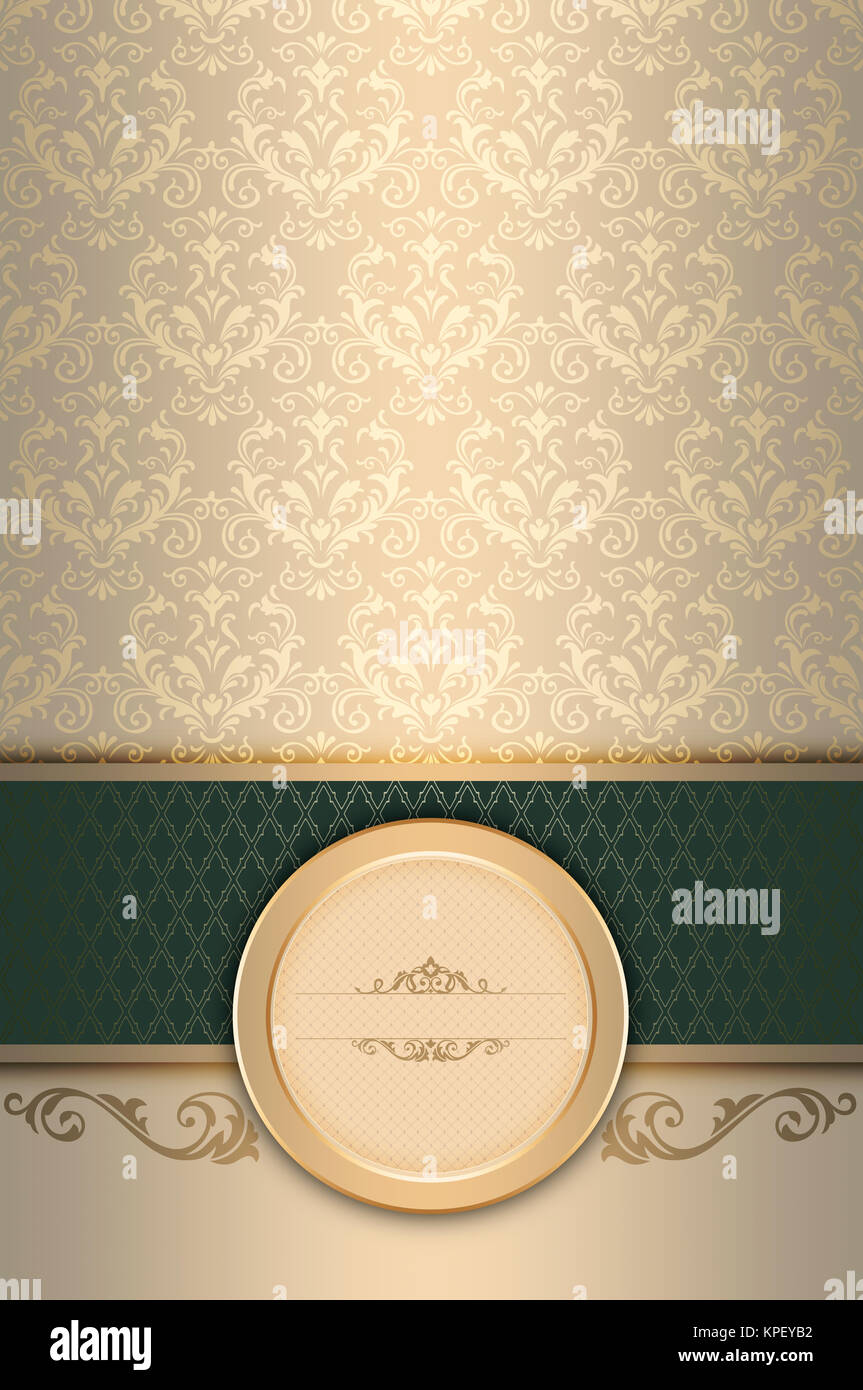 Vintage background with decorative frame and old-fashioned vintage ...