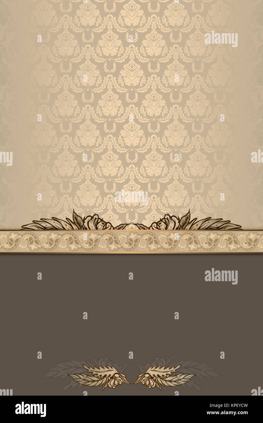 Vintage background with decorative ornament and old fashioned patterns ...