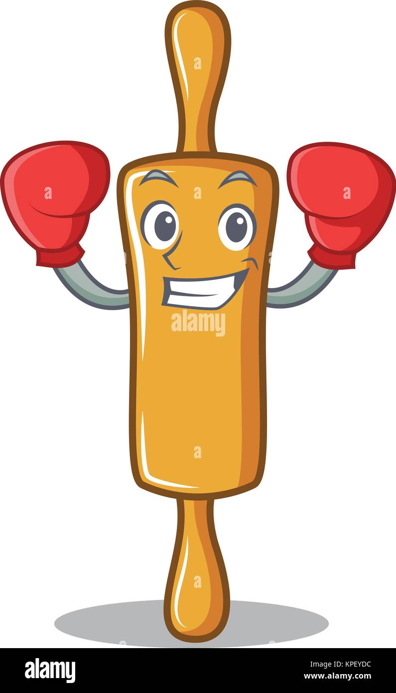 Boxing rolling pin character cartoon Stock Vector Image & Art - Alamy