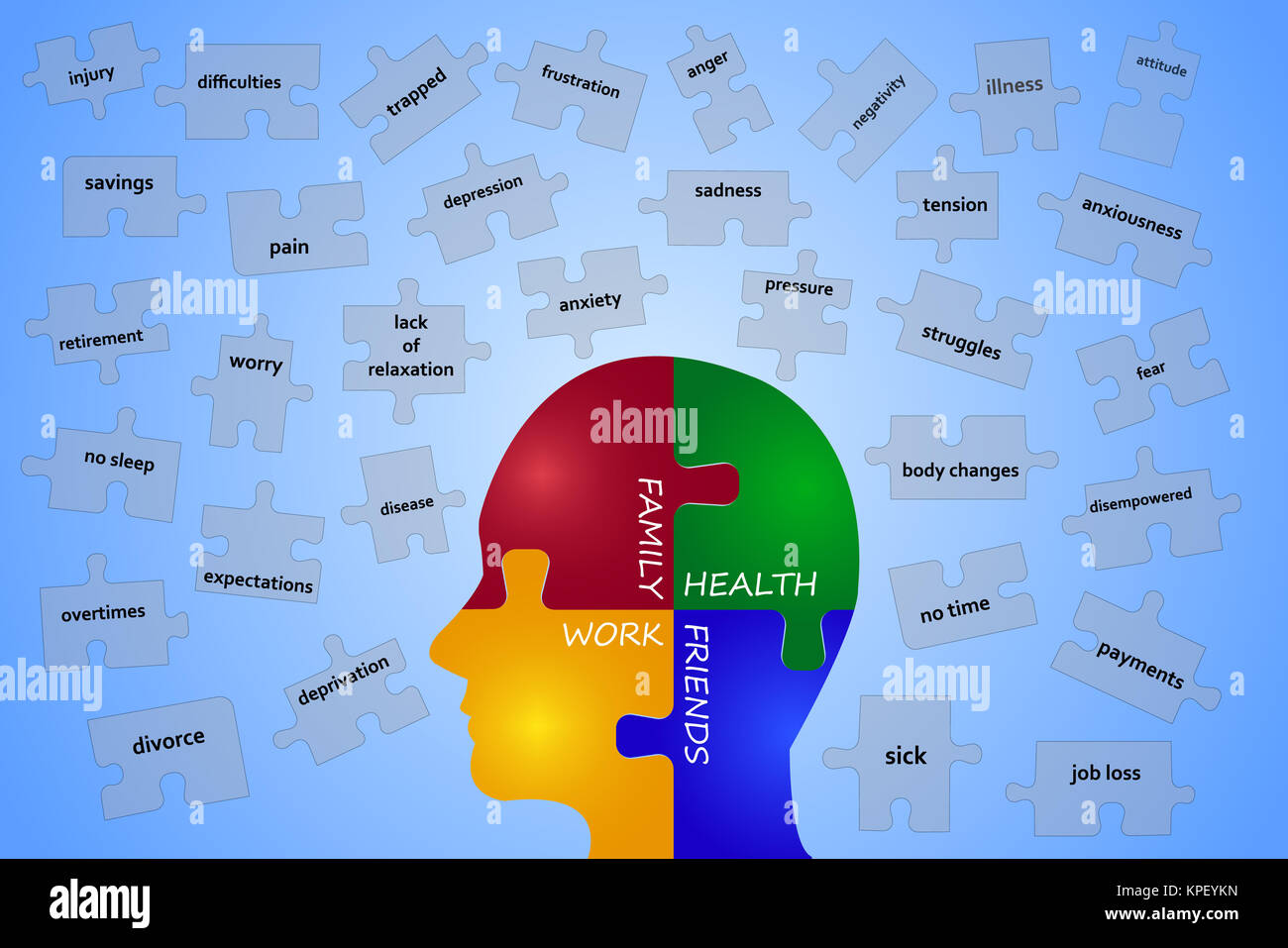 Falling jigsaw puzzle background hi-res stock photography and images ...