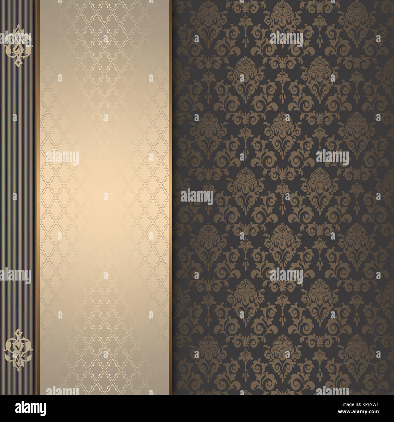 Vintage invitation card design. Old-fashioned ornamental background ...