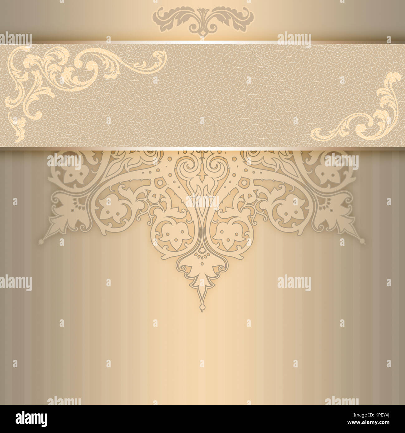 Vintage background with old-fashioned ornament and decorative border ...